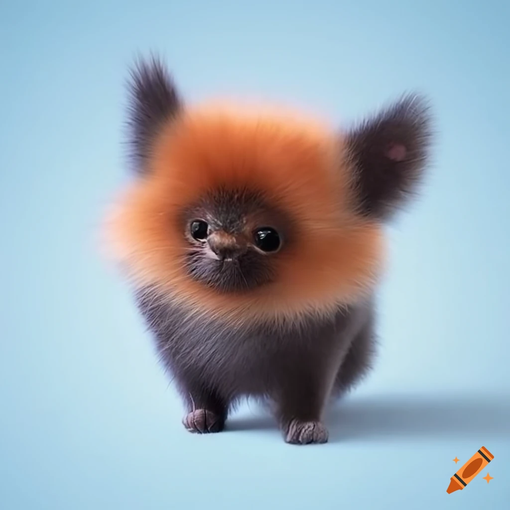 Cute furball on Craiyon