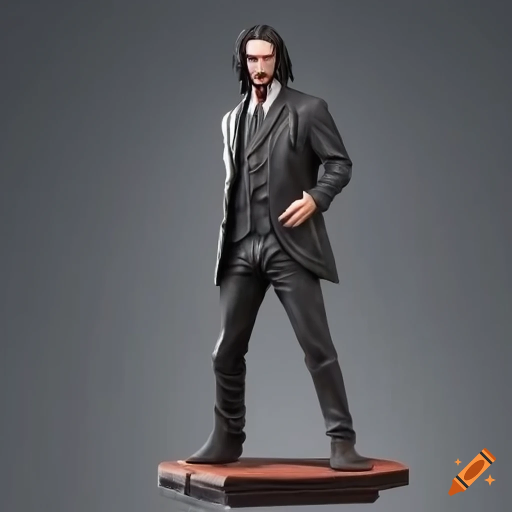 Keanu reeves statue in full body on Craiyon