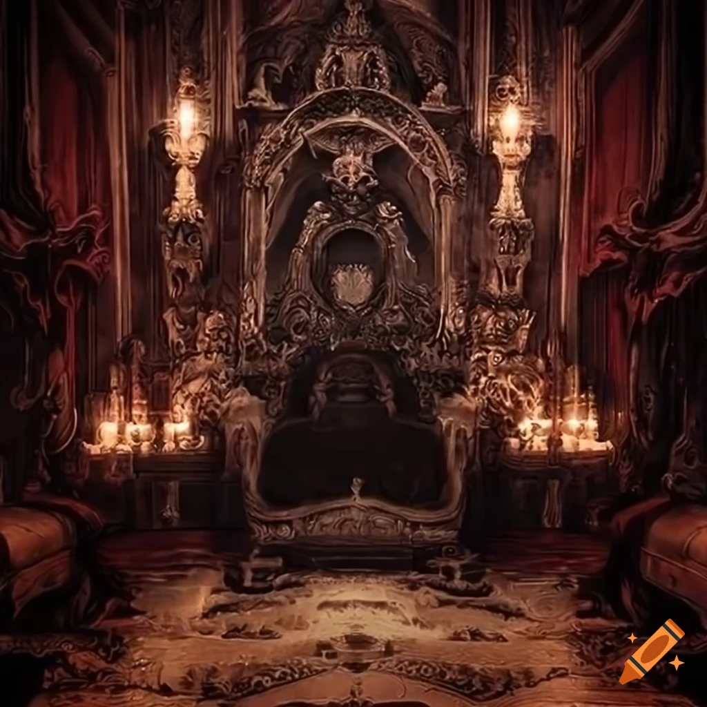 Fantasy evil lord throne room on Craiyon