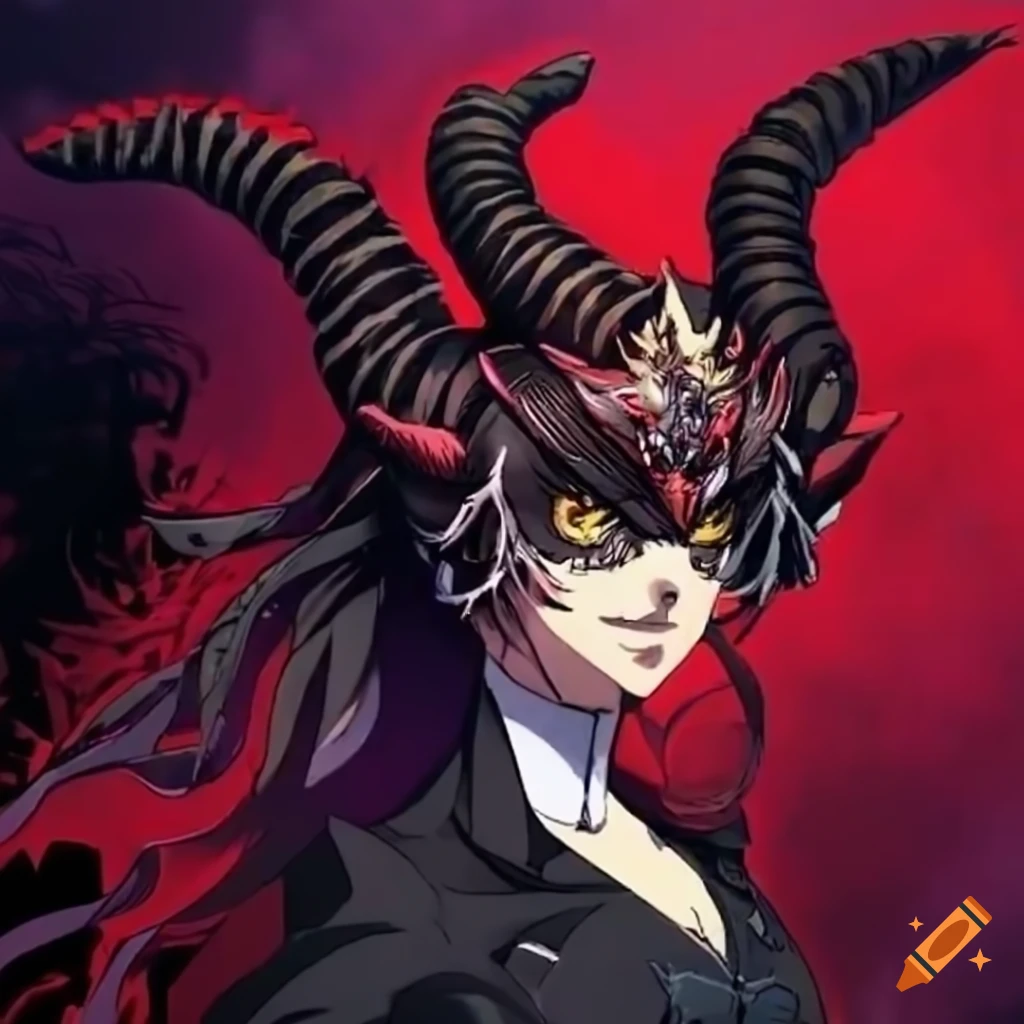 Anime character with demon horn and demonic noble queen outfit from ...