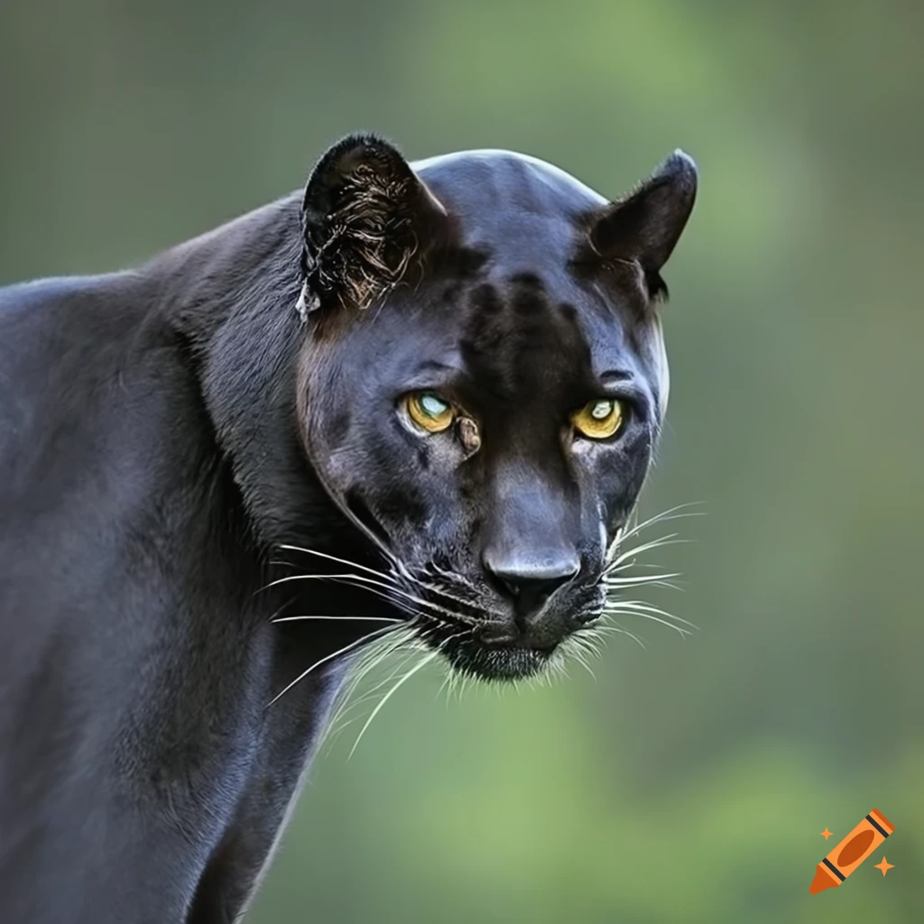 Black panther hunting on Craiyon