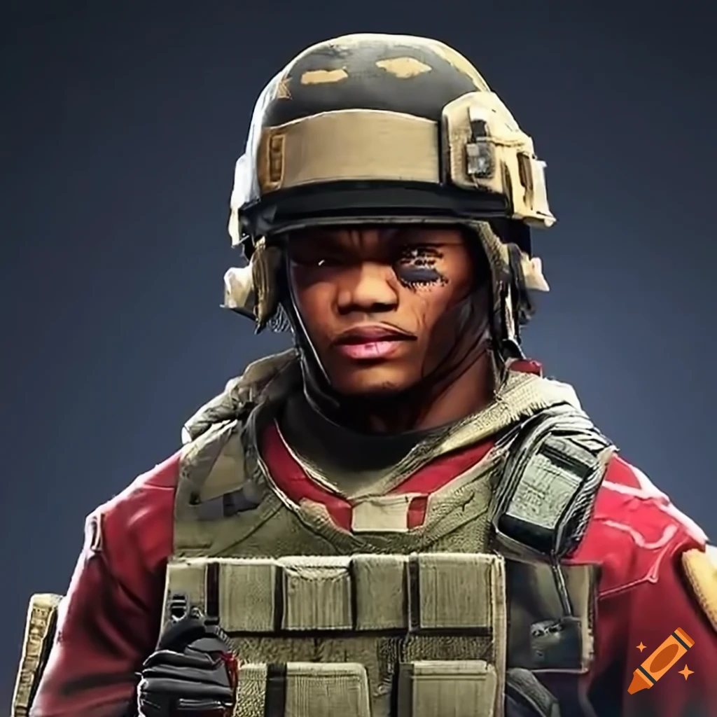 Kyler murray call of duty avatar in military outfit with virtual weapon ...