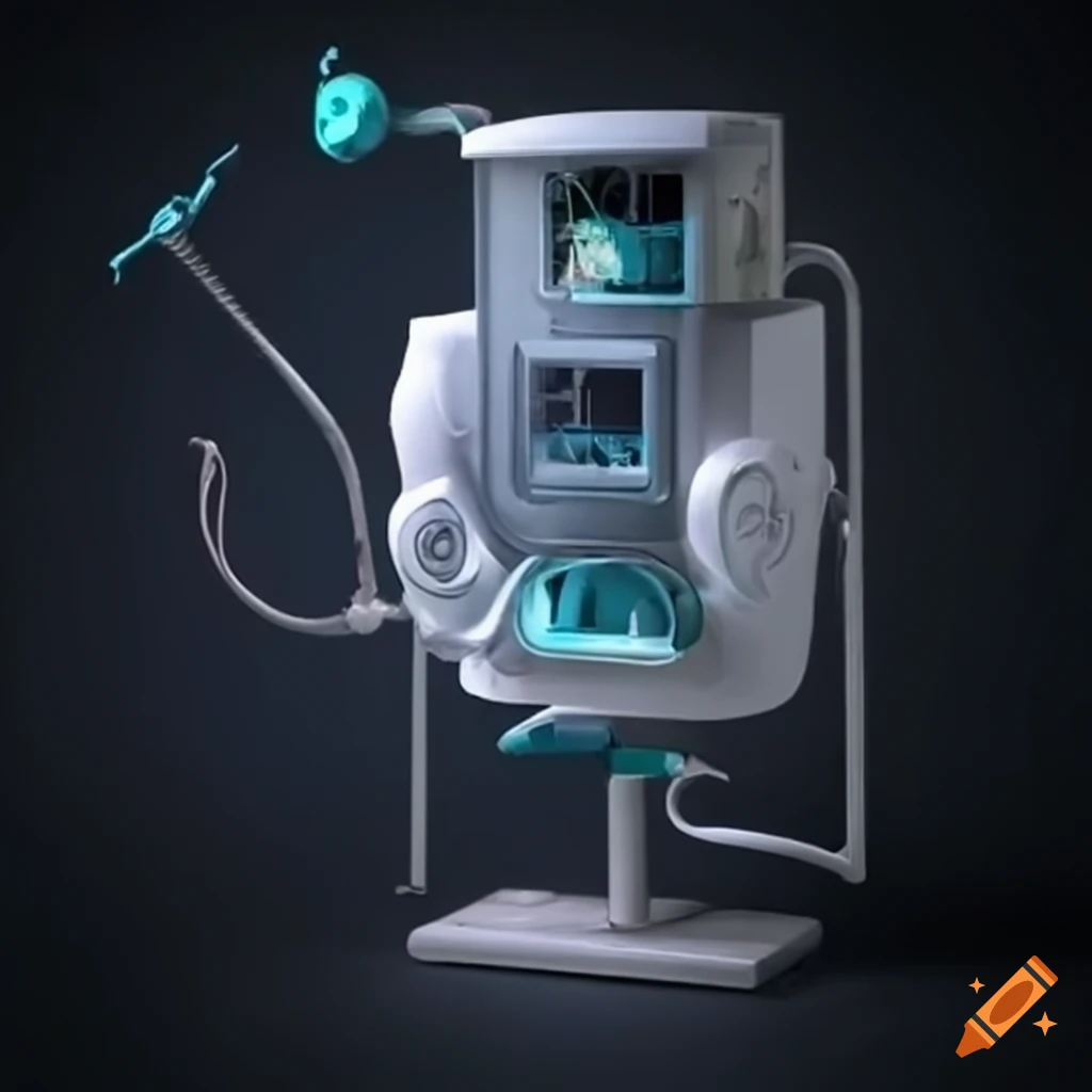 Scary mechanical ventilator on Craiyon