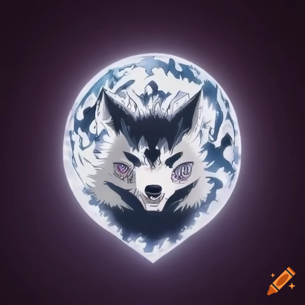 White wolf knight squad logo from black clover anime on Craiyon