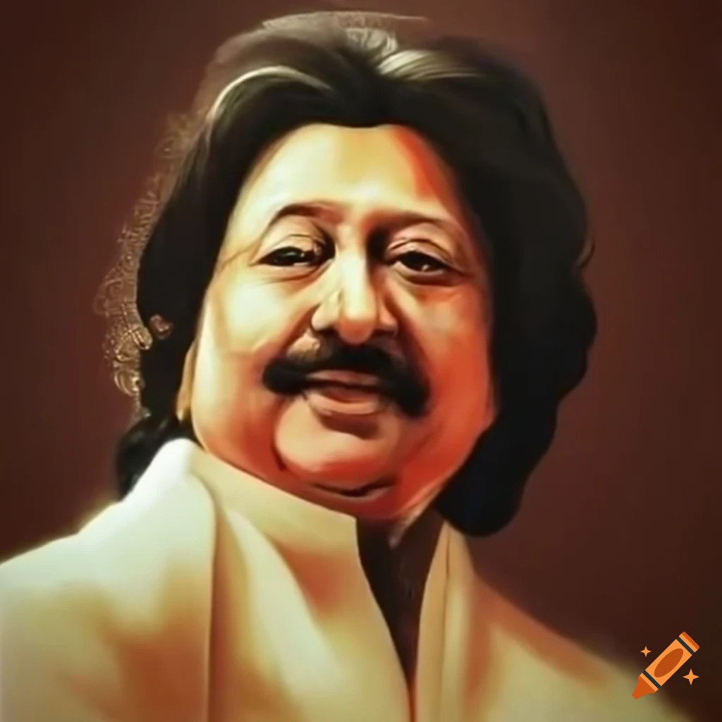 Portrait of legendary singer pankaj udhas on Craiyon