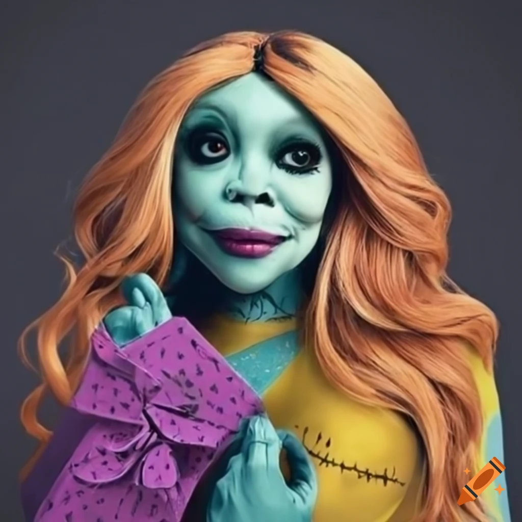 Wendy Williams and Sally in a crossover costume photo on Craiyon