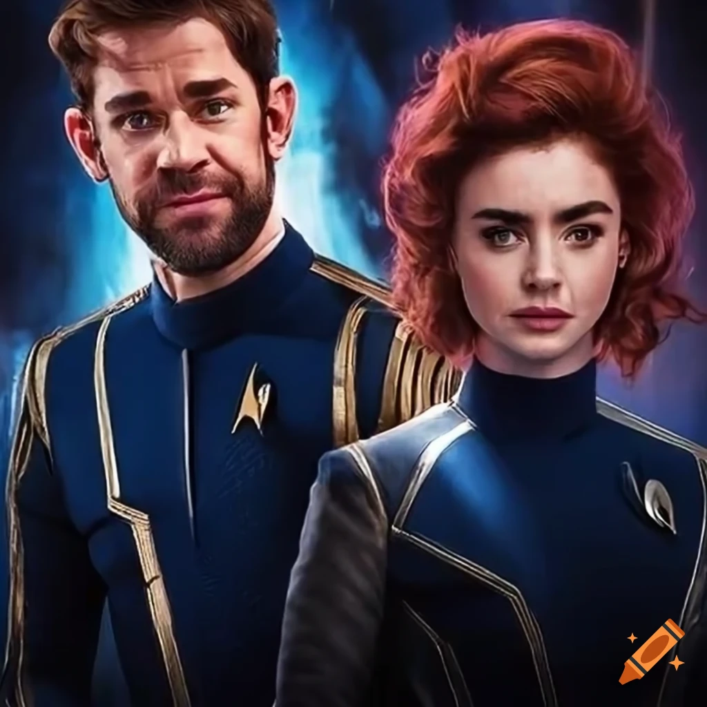 John Krasinski as rebel captain and Lily Collins as rebel princess in a ...