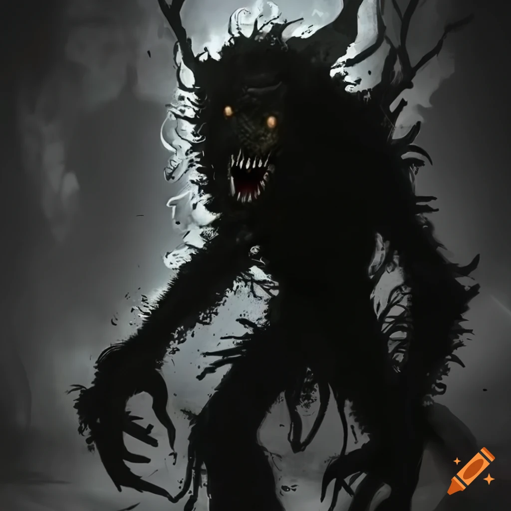 Shadow monster on Craiyon