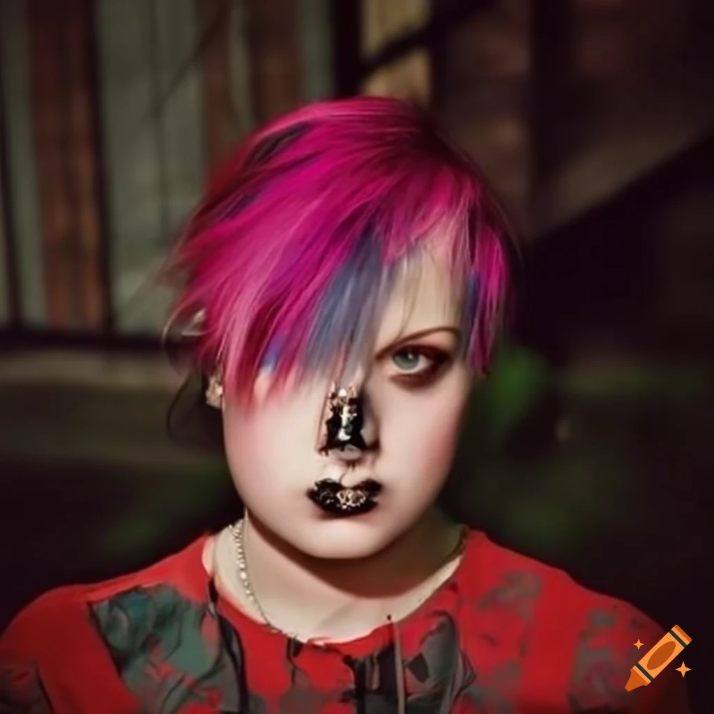 Person with emo style on Craiyon