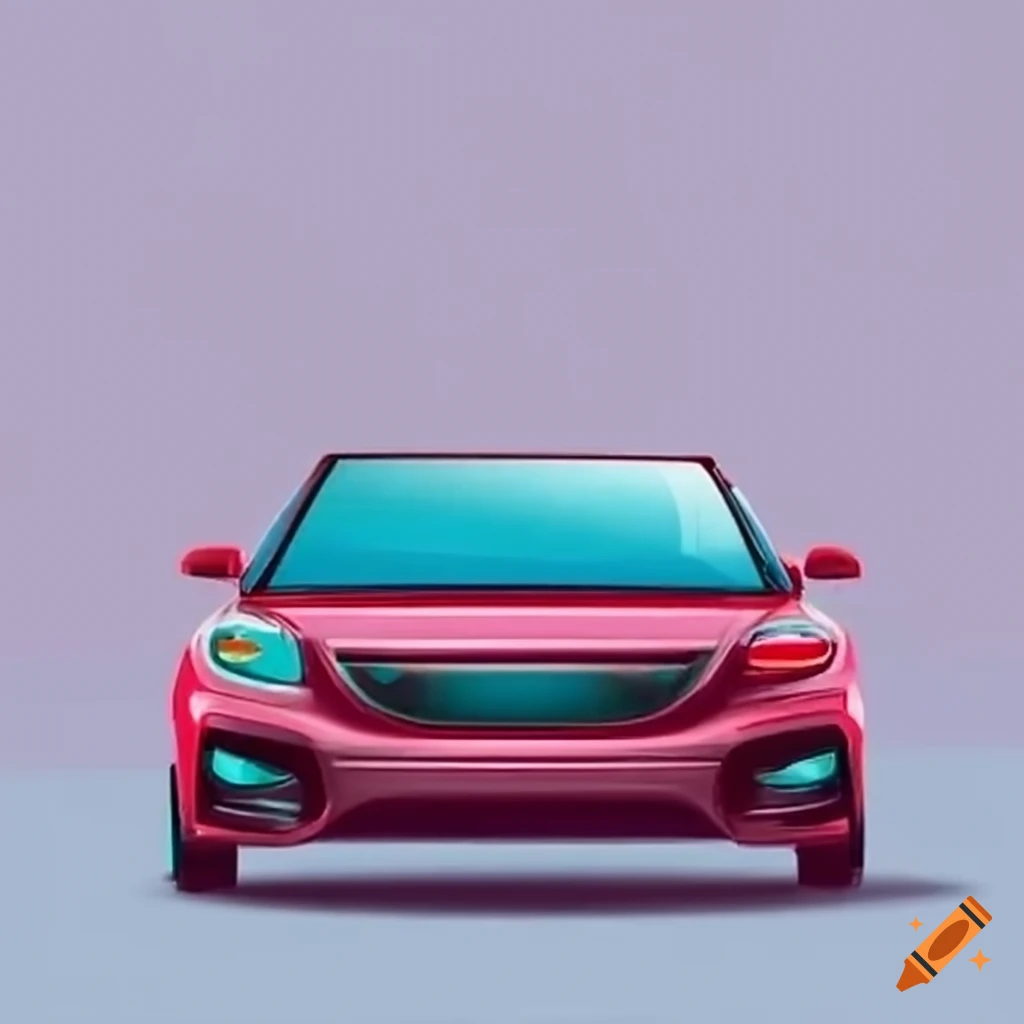 Stylized front of cars on Craiyon