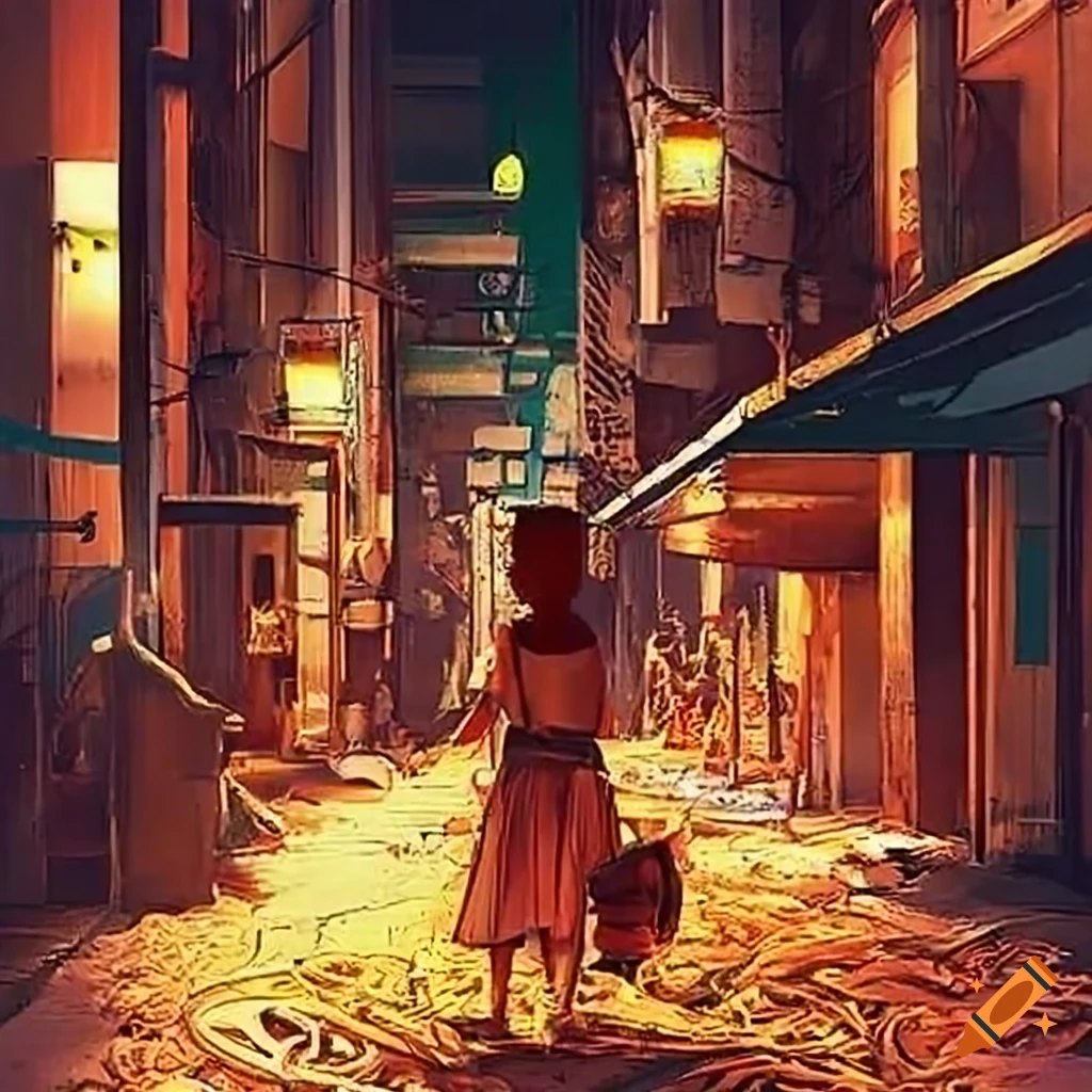 Noodle alley on Craiyon