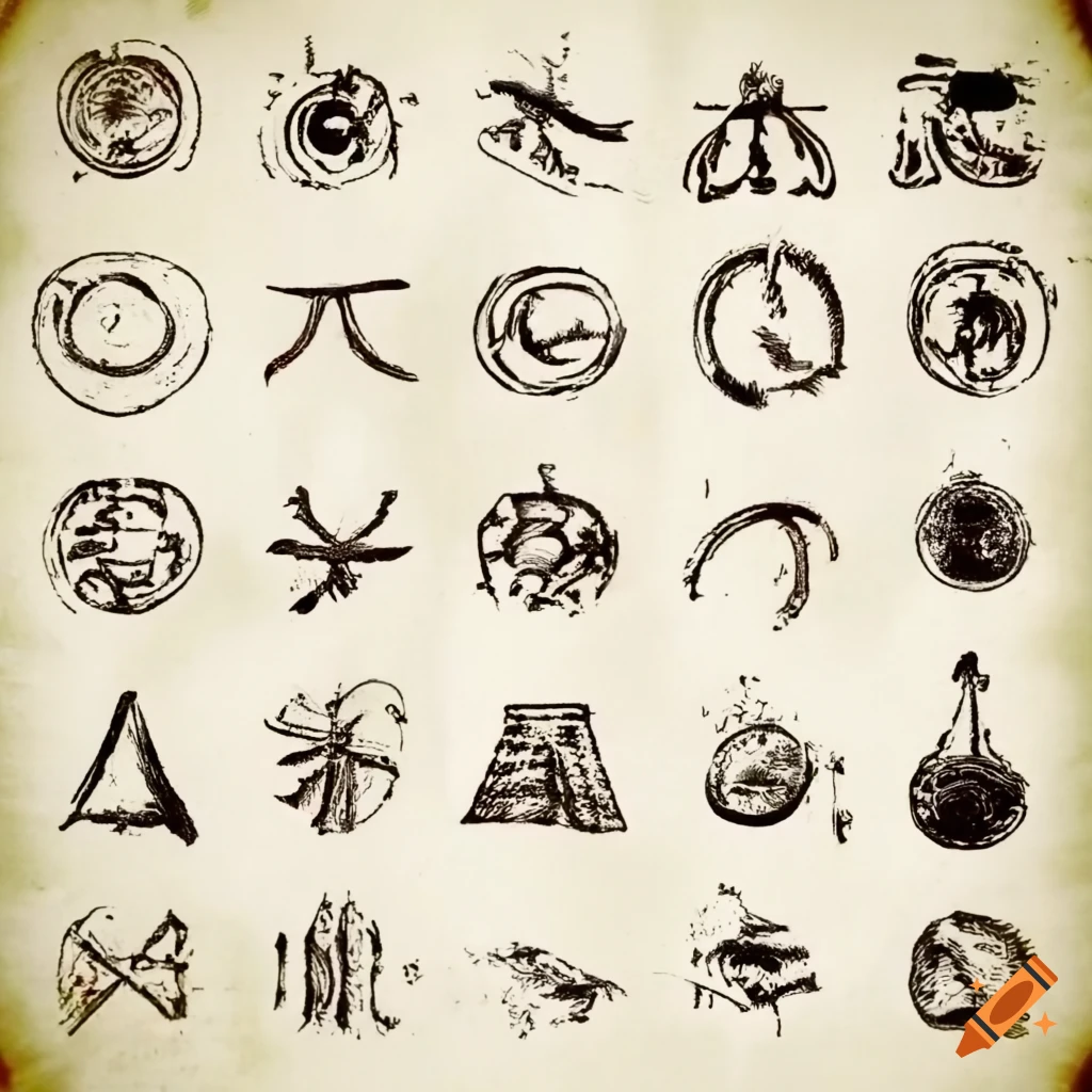 Ancient science symbols on Craiyon