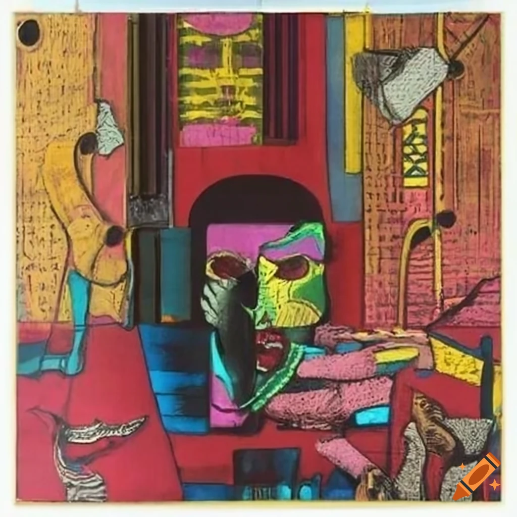 Neo-dada artistic representation on Craiyon