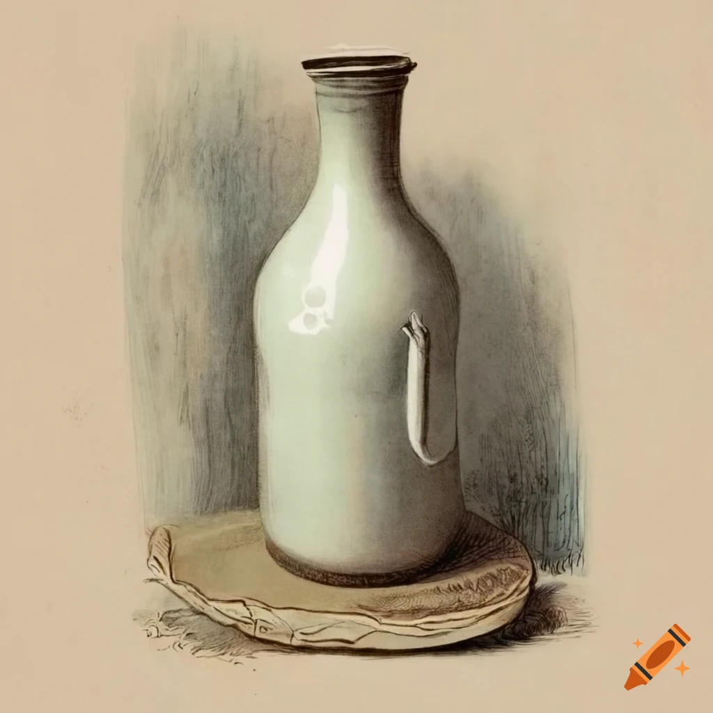 Antique 19th-century milk illustration on Craiyon