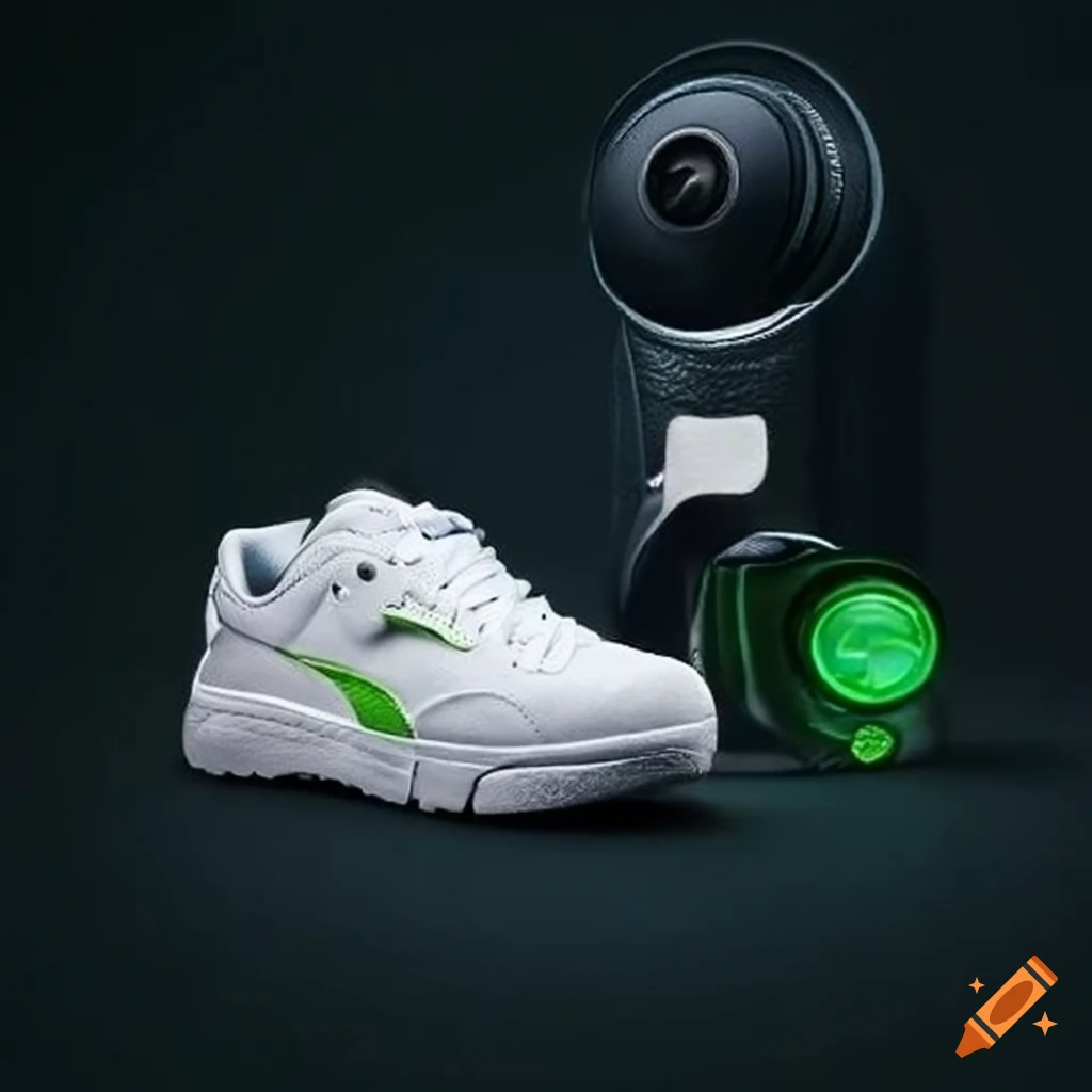 White Puma sneaker and Xbox controller on Craiyon