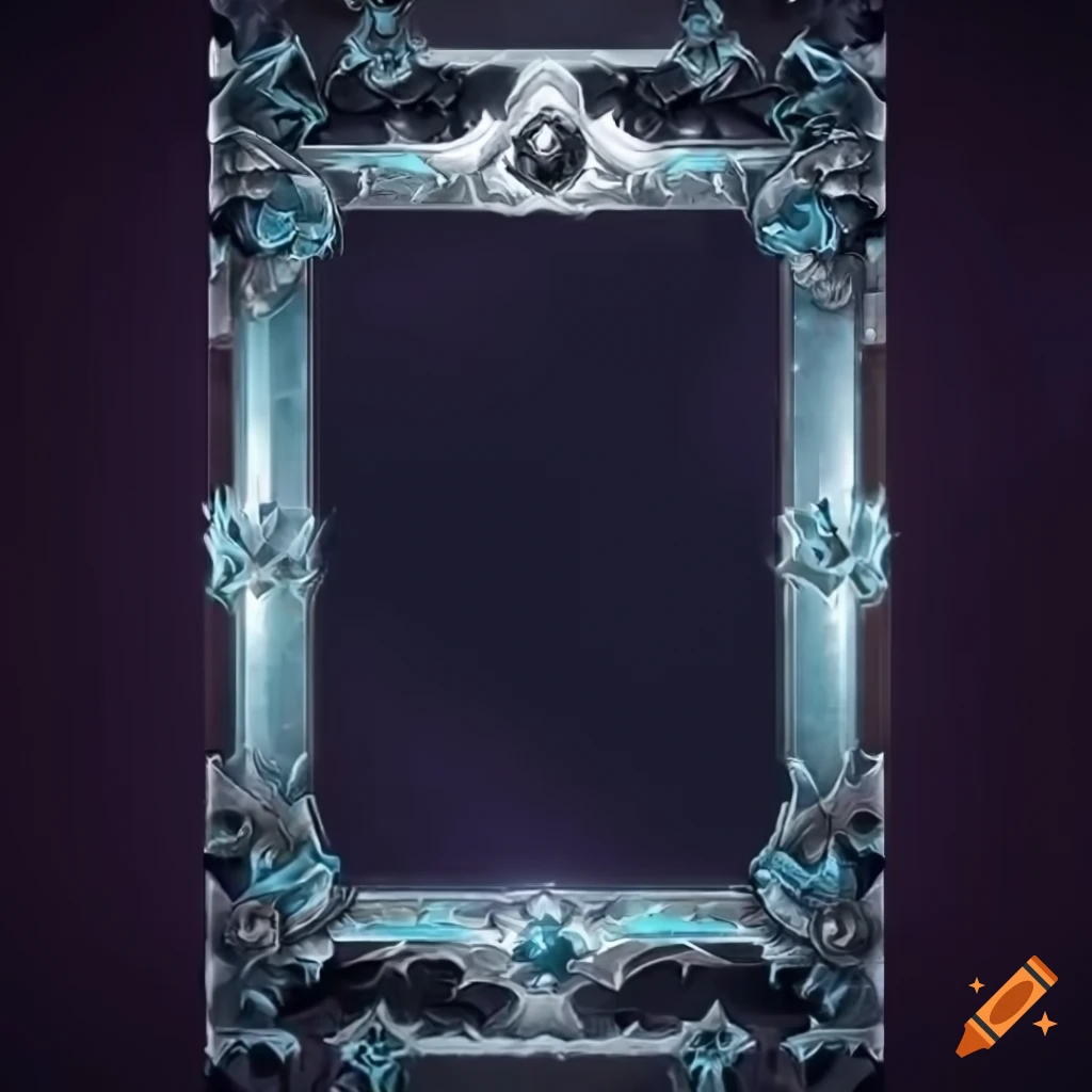 Rpg ui border square silver frame on Craiyon
