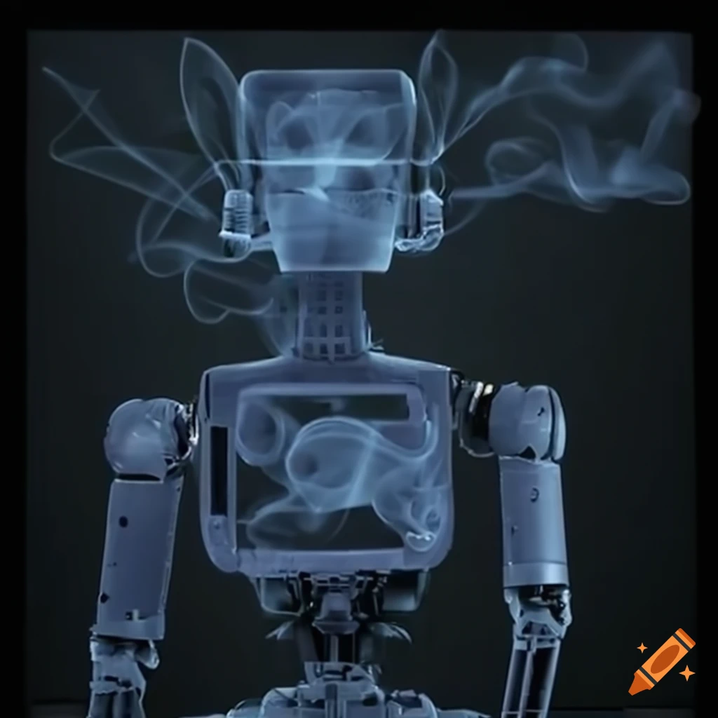 Robot blueprint for smoke dispensing device on Craiyon