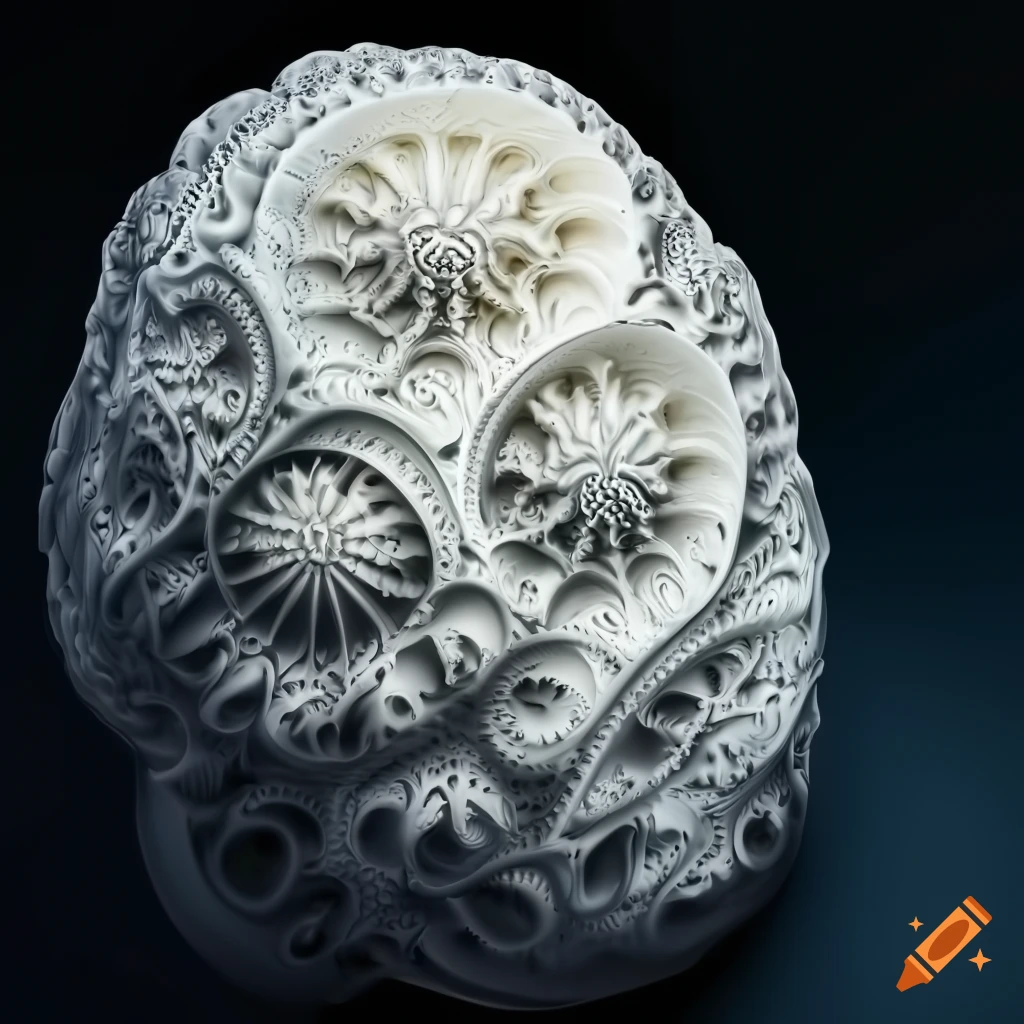 Shiny porcelain sculpted 4K ultra HD quality with intricate details in ...