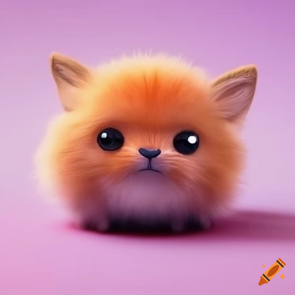 Cute furball on Craiyon
