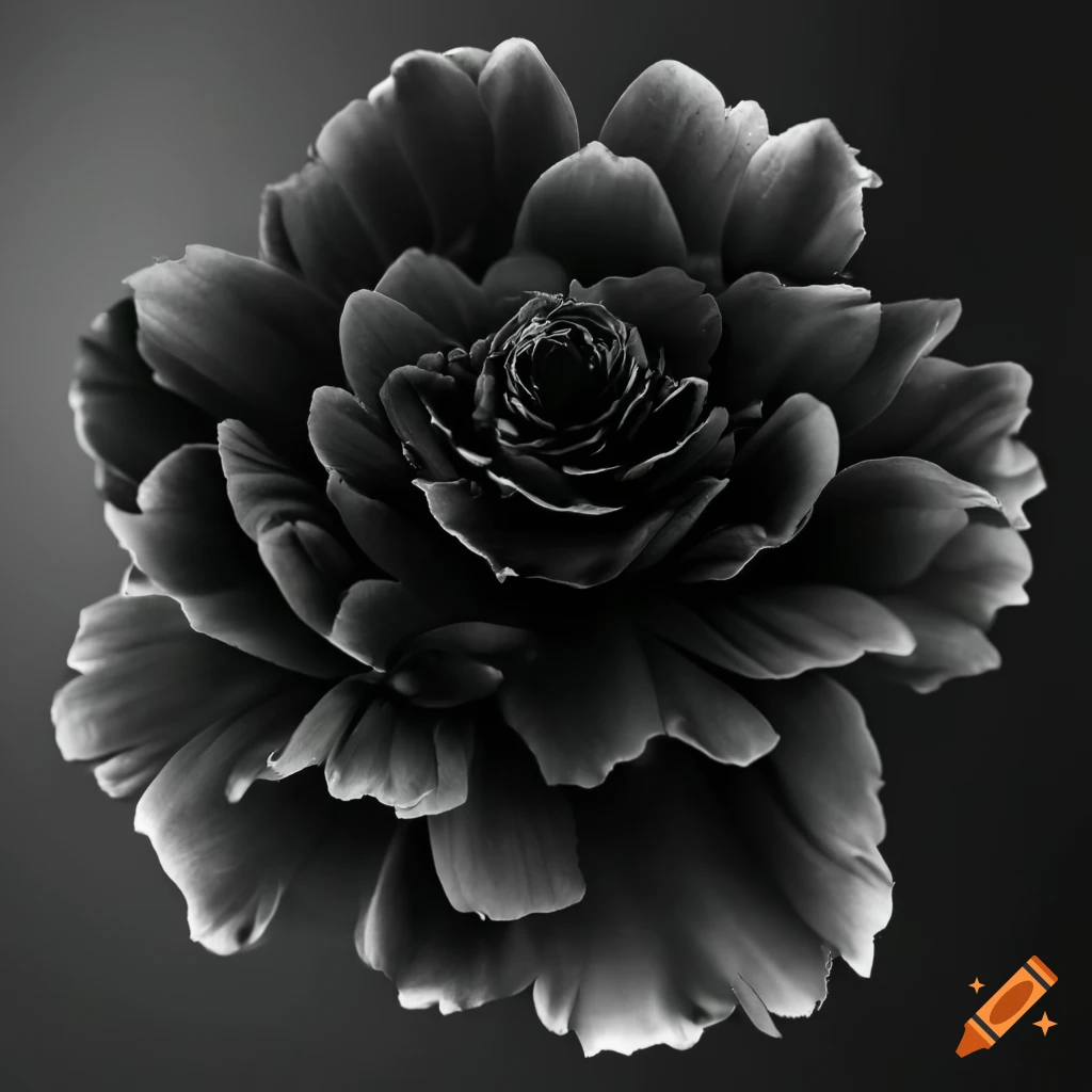 Black flowers on Craiyon