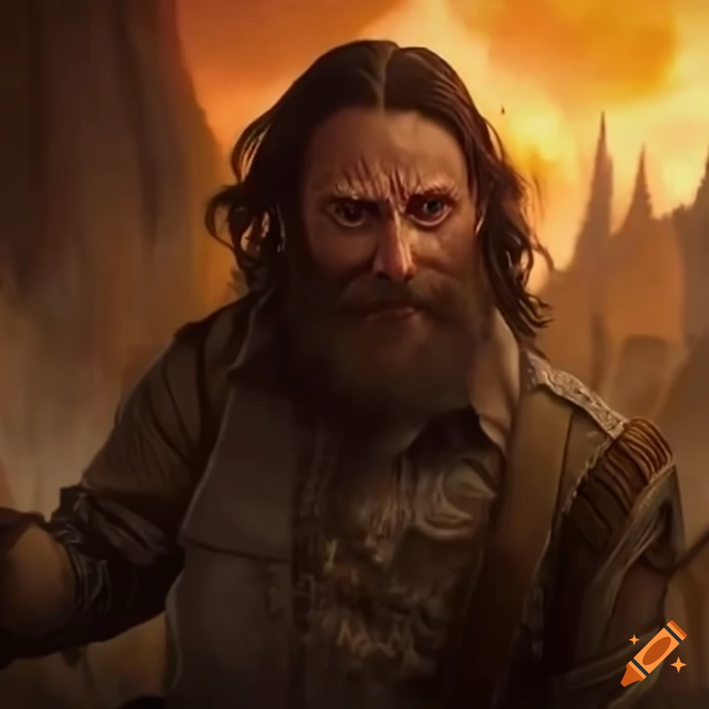 Rick grimes defeating teferi in a magic the gathering duel on Craiyon