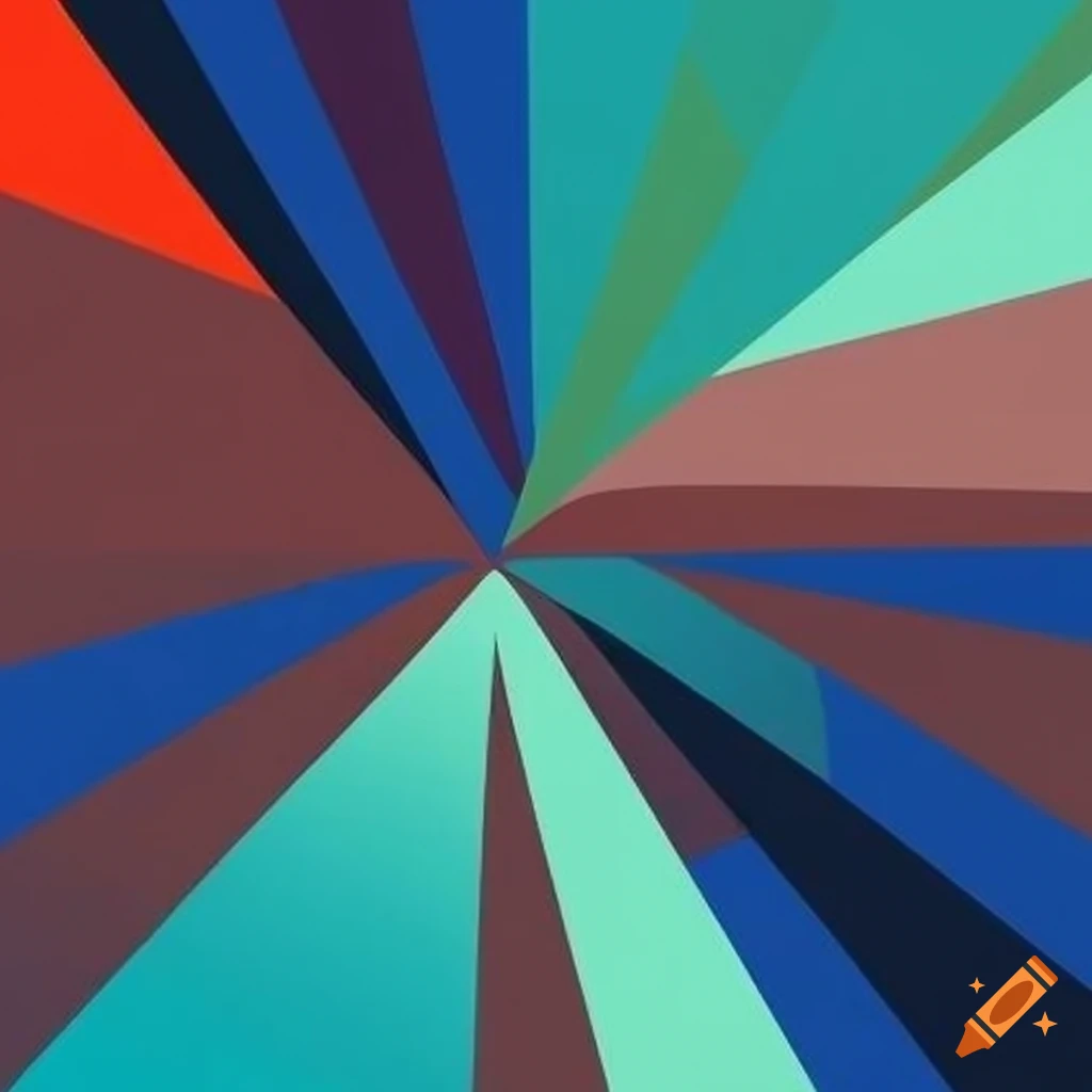 Abstract design with subdued midcentury modern colors on Craiyon