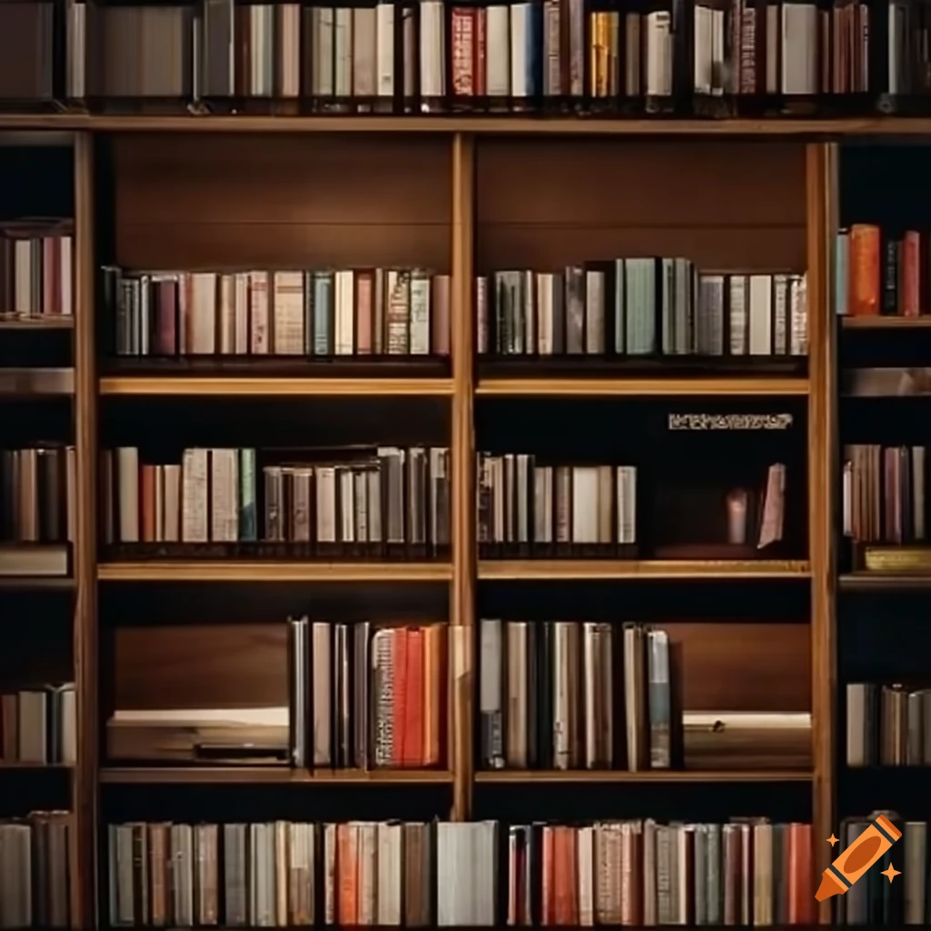 Endless bookshelf on Craiyon