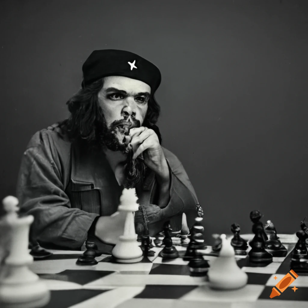 Che guevara playing chess on Craiyon