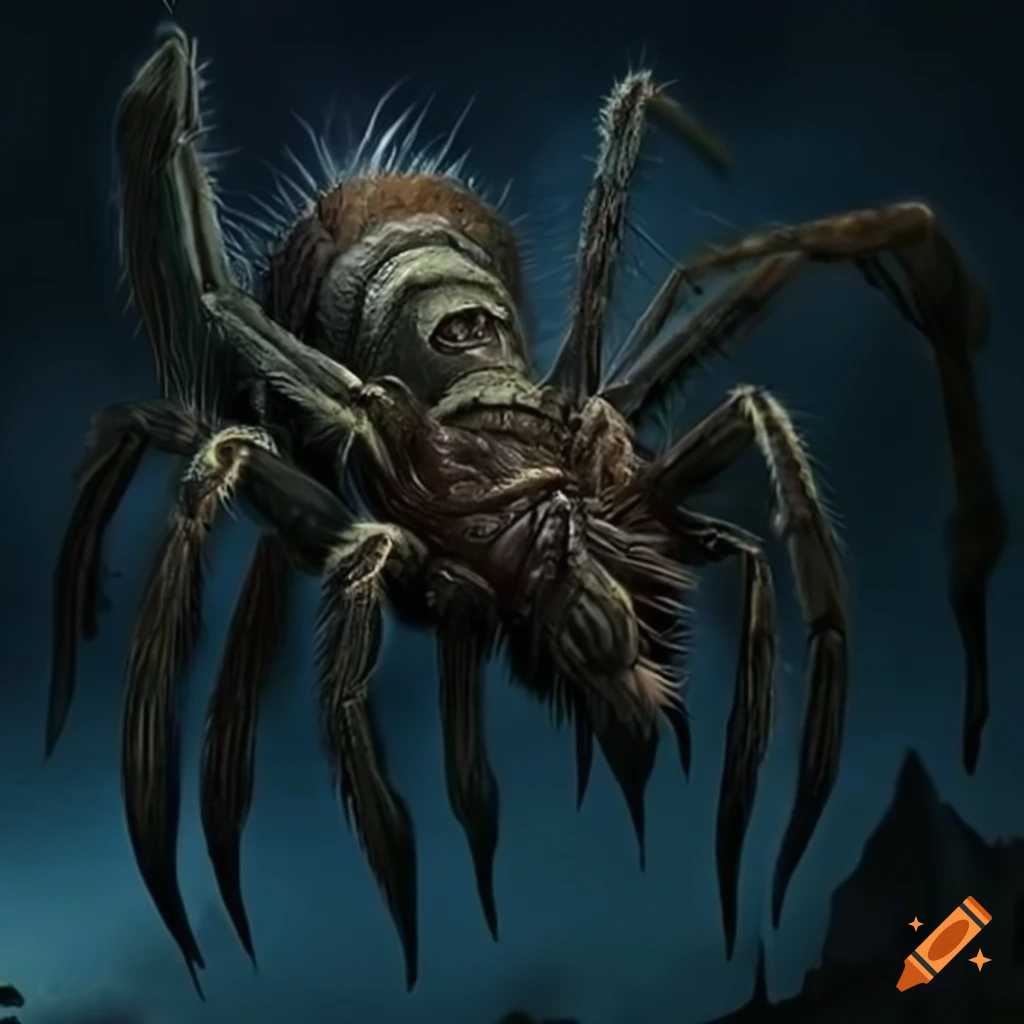 Fantasy giant spider creature on Craiyon