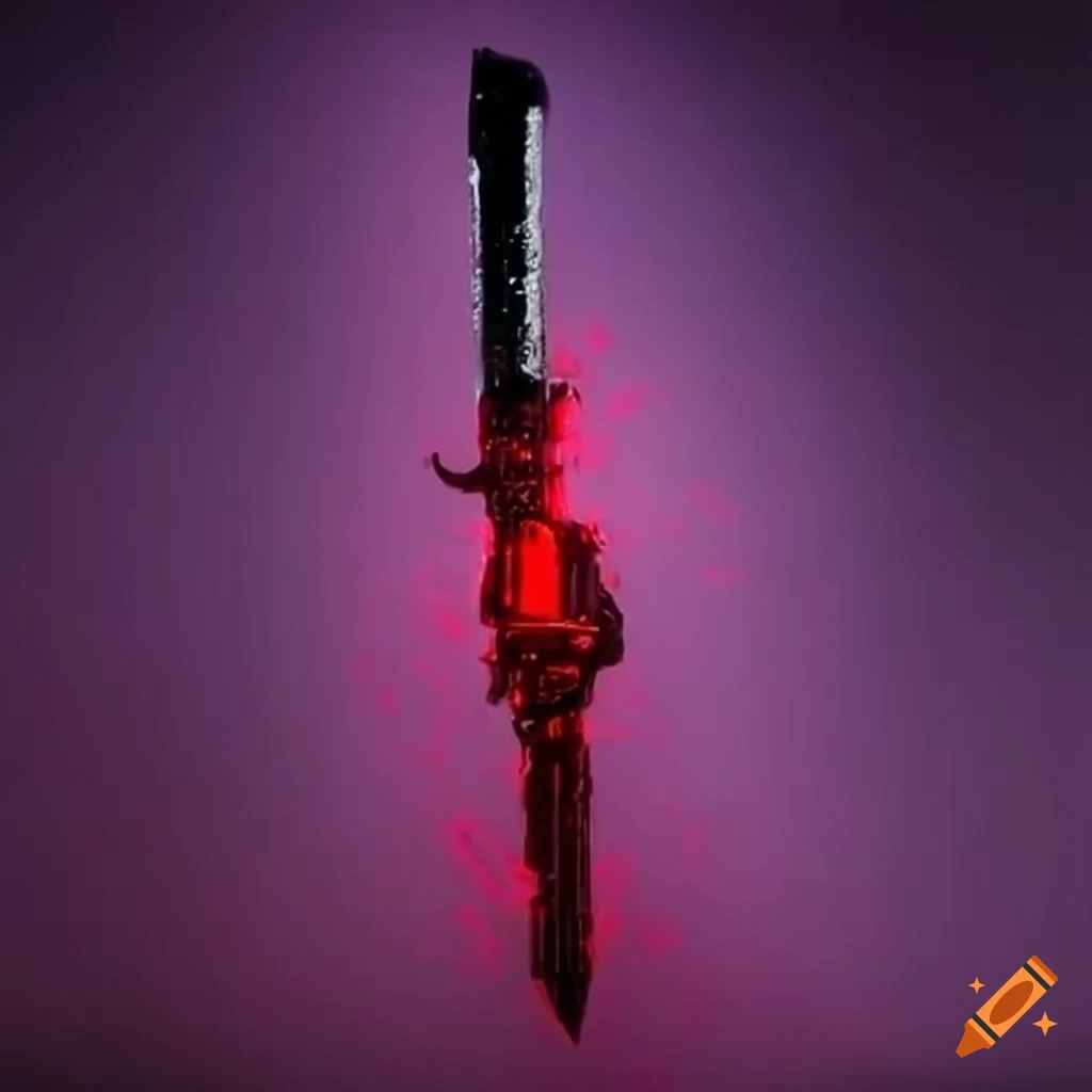 Cyberpunk blood sword on Craiyon