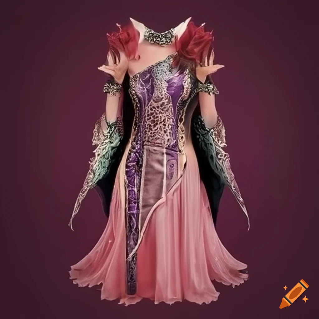 Dragon-inspired dress on Craiyon