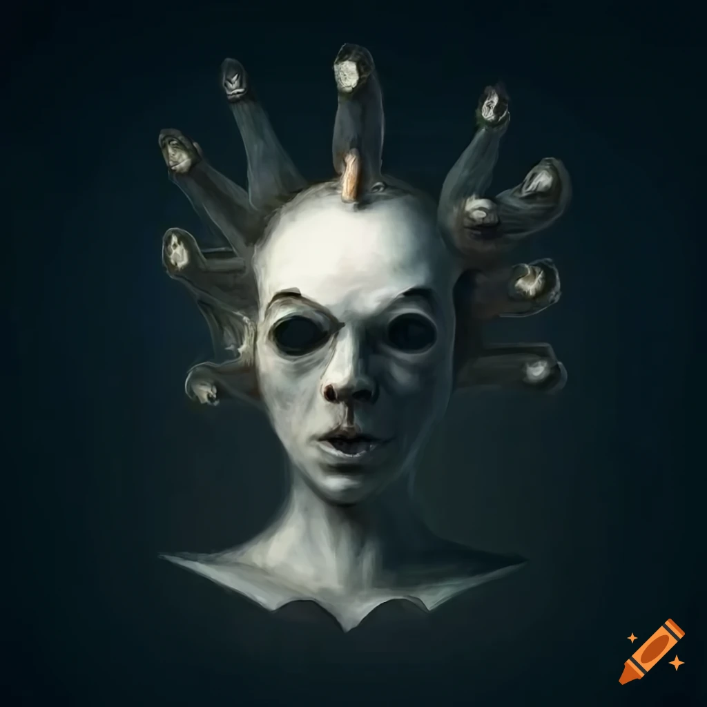 Monstrous entities emerging from the abyss embodying human fears on Craiyon