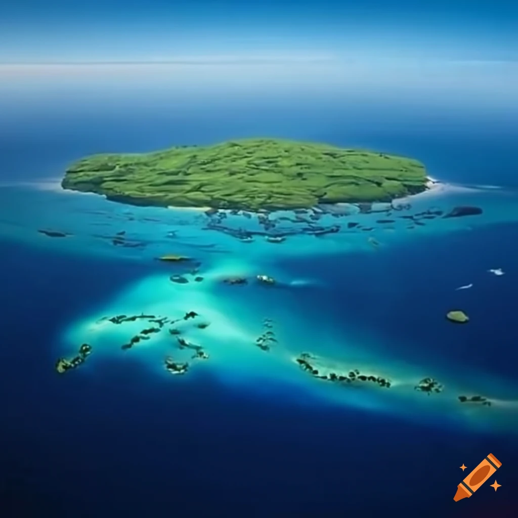 Hundreds of islands connecting two continents on Craiyon