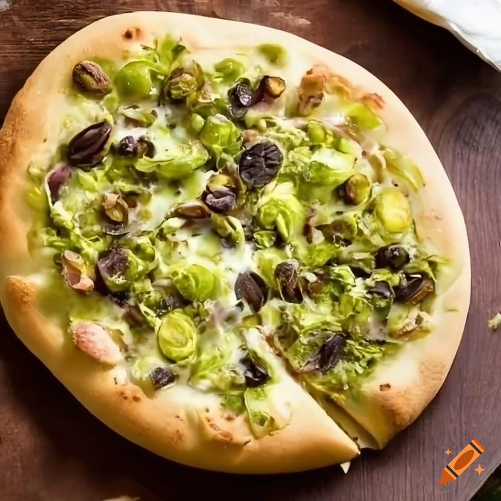 Brussels sprout pizza with lemon and pecorino cheese toppings on Craiyon