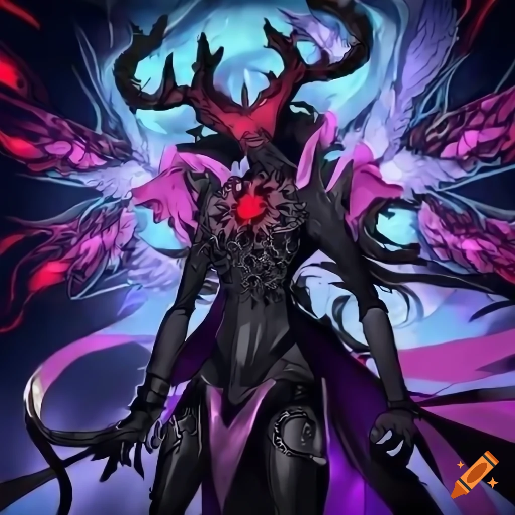 Anime characters depicting a demon horn archangel noble knight and ...