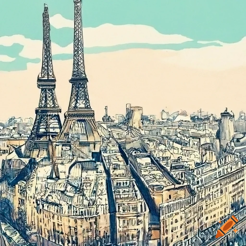 City of Paris realistic view in good quality on Craiyon