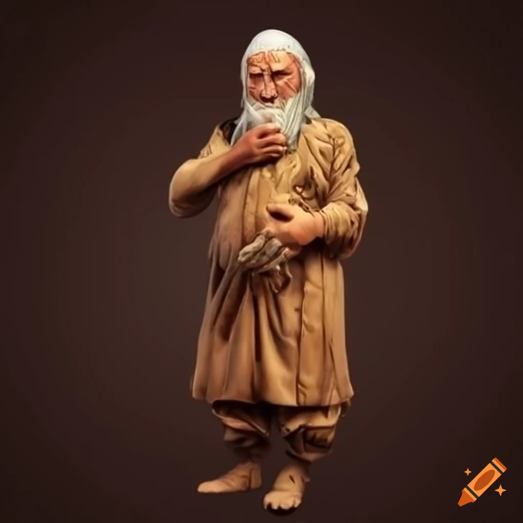 Mini character of an old turk on Craiyon