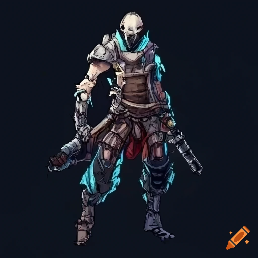 Slick sprite design of a high-tech mercenary with shades and weapons on ...