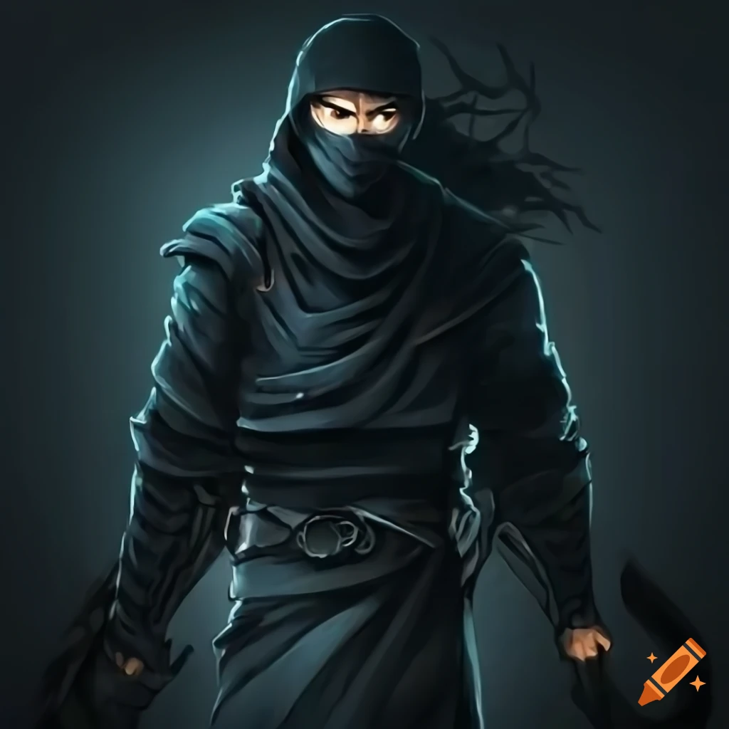 Shadow ninja wallpaper for pc in 12k resolution on Craiyon