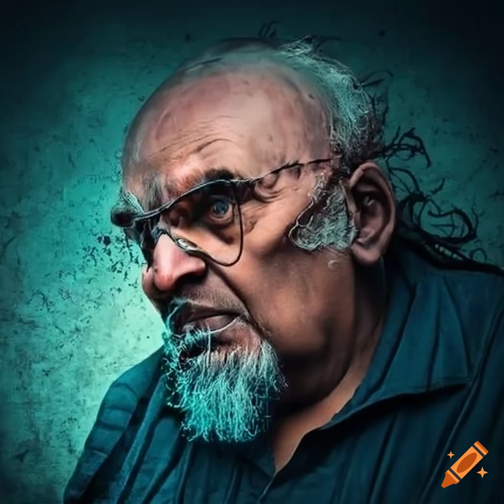 Man storytelling with his mind on Craiyon