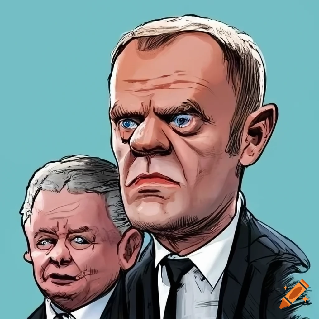 Political satire comic featuring polish politicians donald tusk and ...