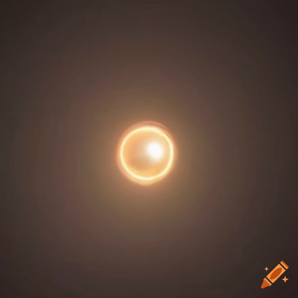 Glowing orb of light illuminating the scene with an eerie glow on Craiyon