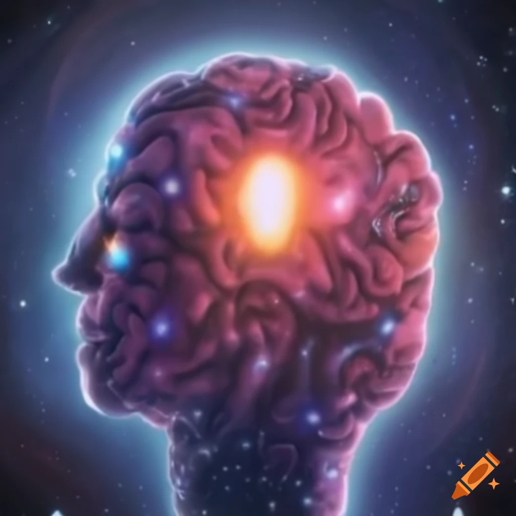 Galactic brain displaying the ultimate form of hard thought on Craiyon