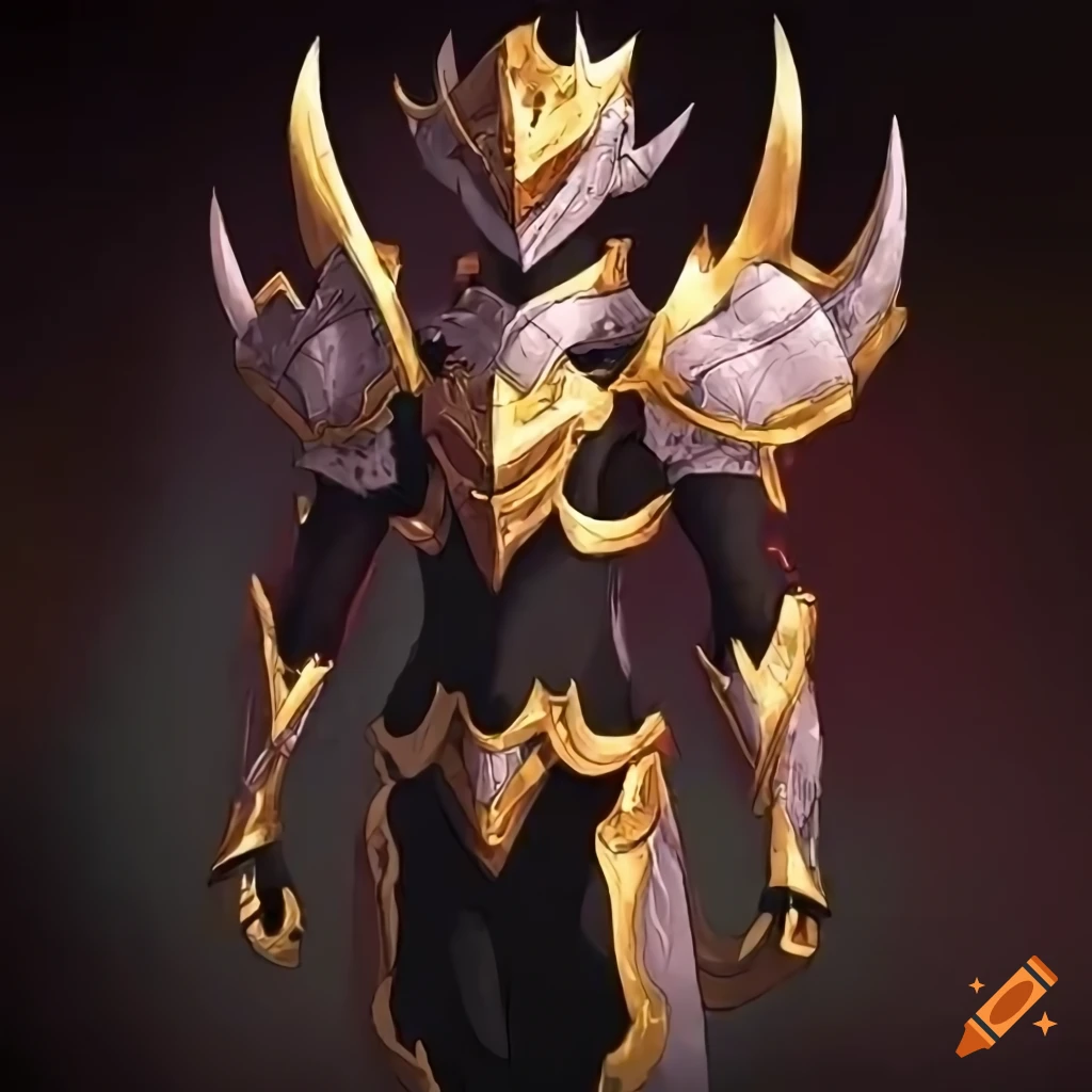 Celestial knights in bulky demonic armor in anime style on Craiyon