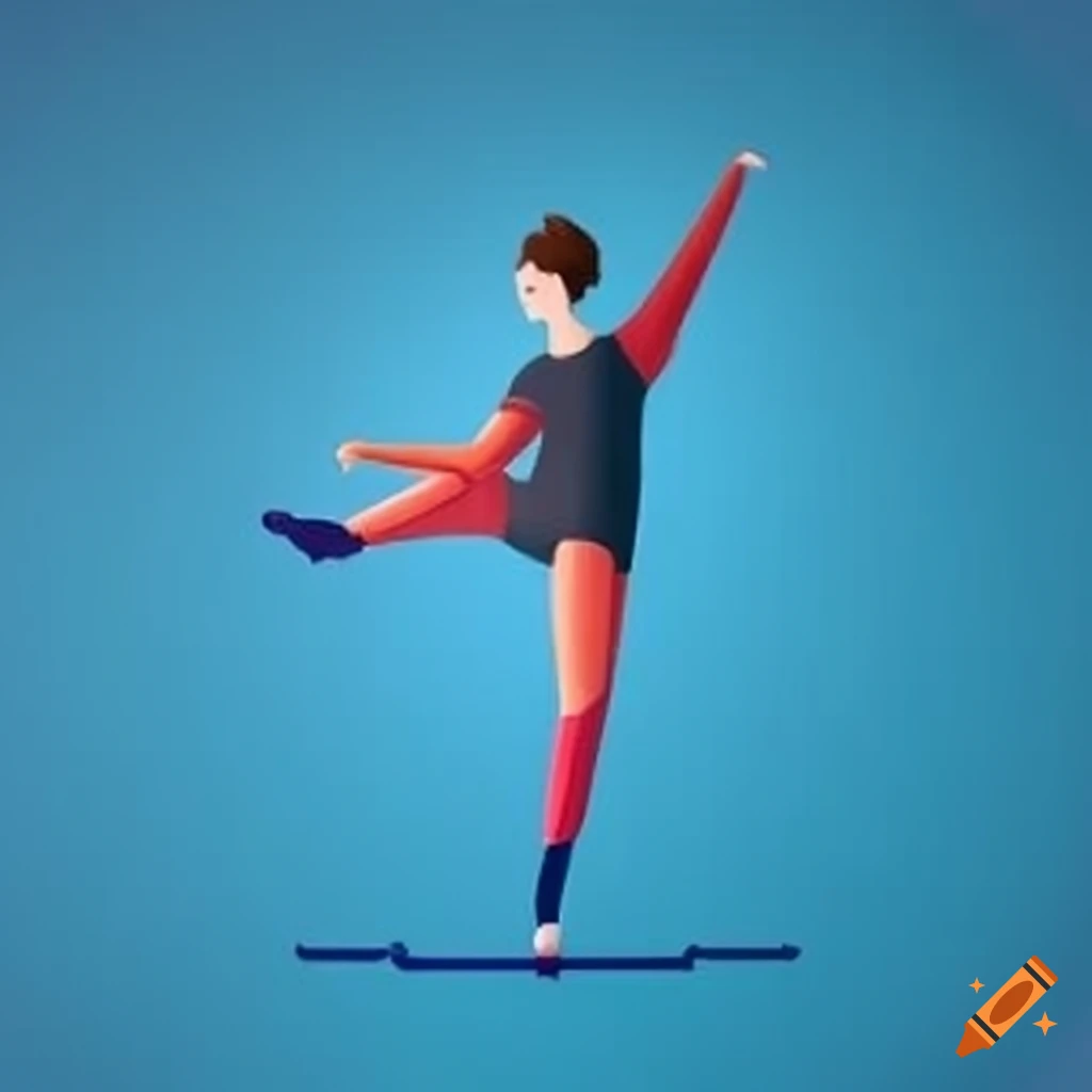 Person balancing on a 't' shaped structure on Craiyon