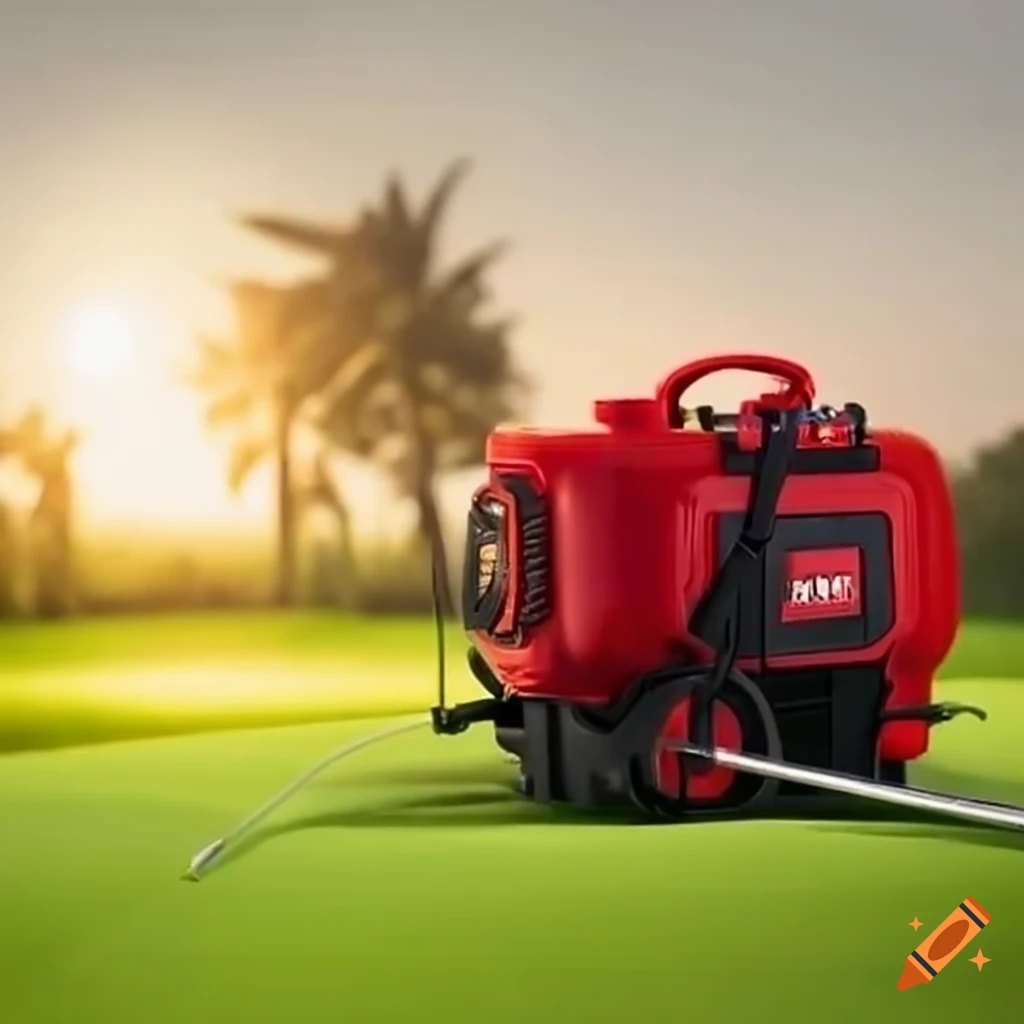 Toro sprayer with nozzles on a golf course on Craiyon