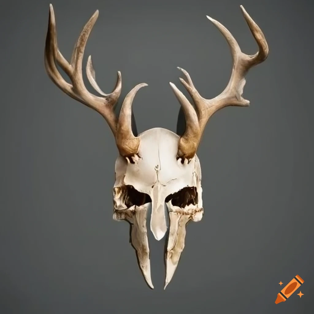 Deer skull with spartan helmet on Craiyon