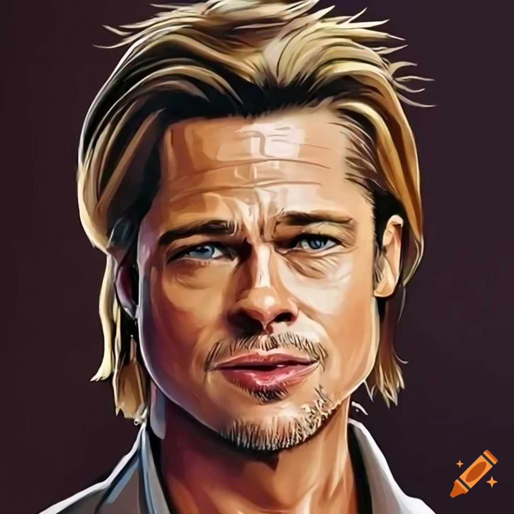 Drawing of brad pitt on Craiyon