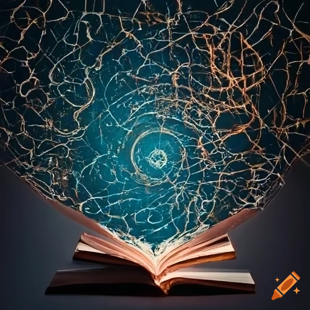 Abstract representation of mathematical equations escaping from a ...