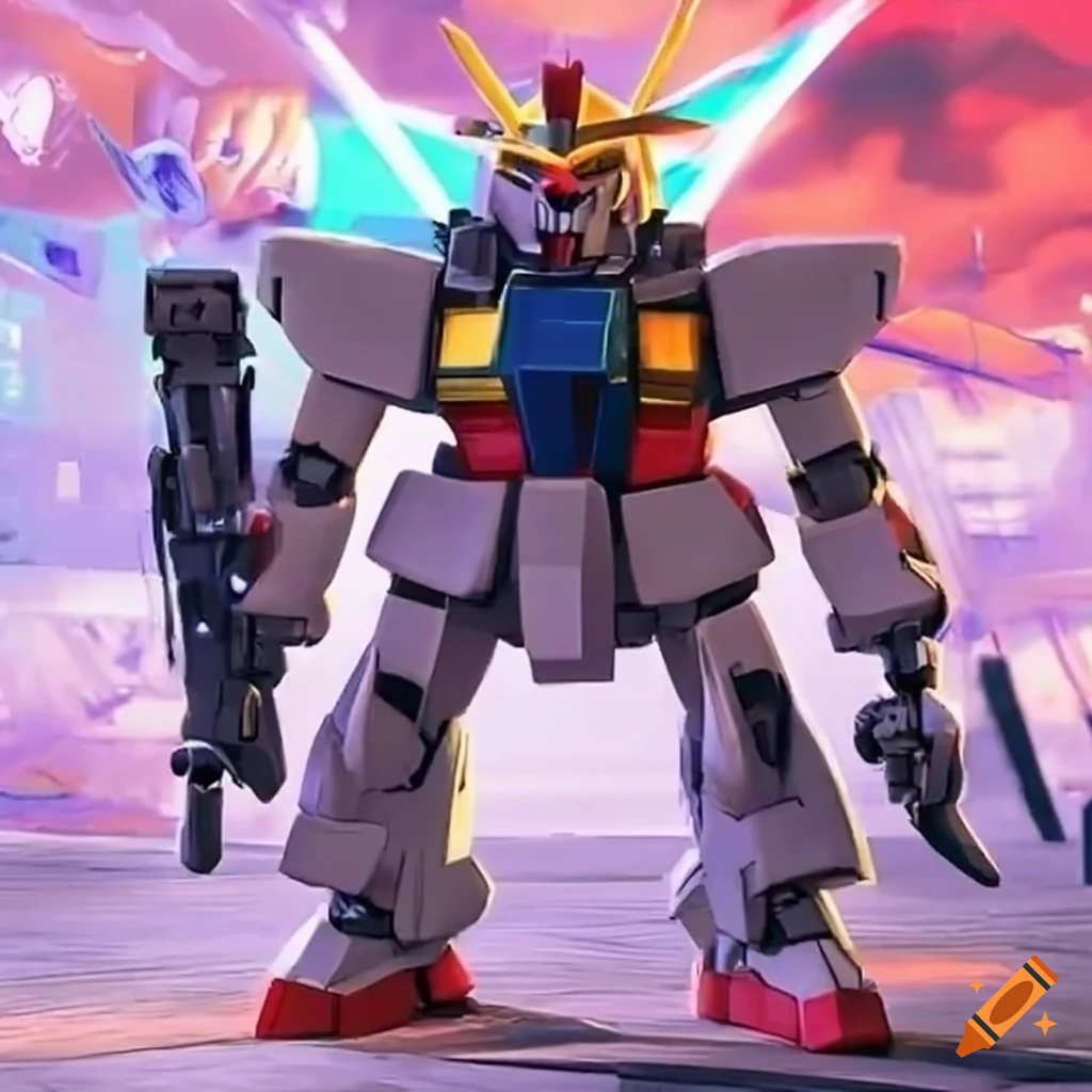 Cat gundam robot battle on Craiyon